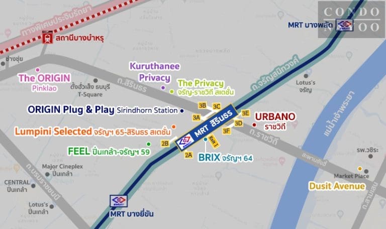 คอนโด MRT สิรินธร 2026-2027 / คอนโดติดรถไฟฟ้า MRT สิรินธร - CONDONAYOO ...