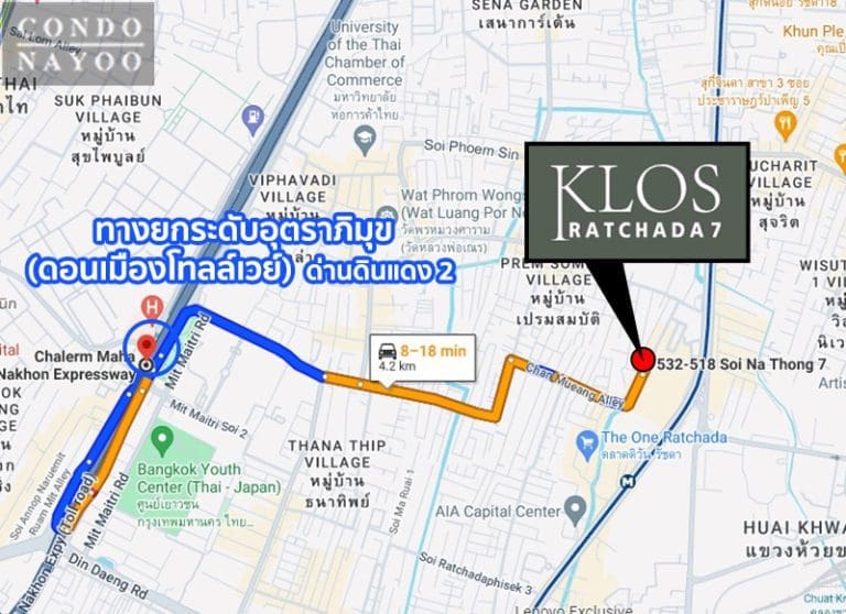 รีวิว KLOS รัชดา 7 คอนโดใหม่ ใกล้ MRT ศูนย์วัฒนธรรม จาก Frasers ...