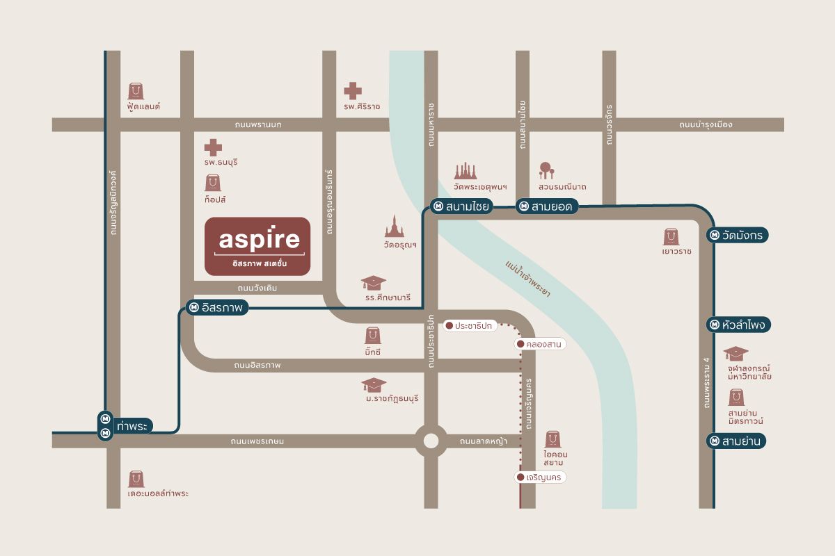คอนโด แอสปาย อิสรภาพ สเตชั่น ASPIRE Itsaraphap Station คอนโดโครงการใหม่ ...